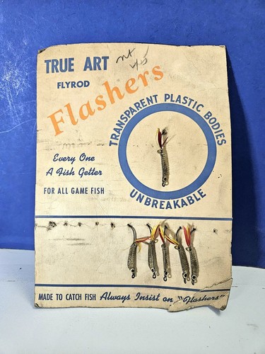 Vintage Fly Rod Flashers Fishing Flies For Store Display Tackle Box ...
