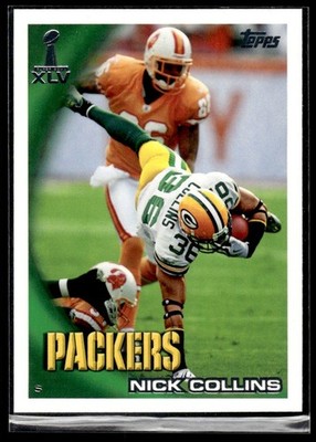 2011 Topps Green Bay Packers Super Bowl XLV Nick Collins Green Bay ...
