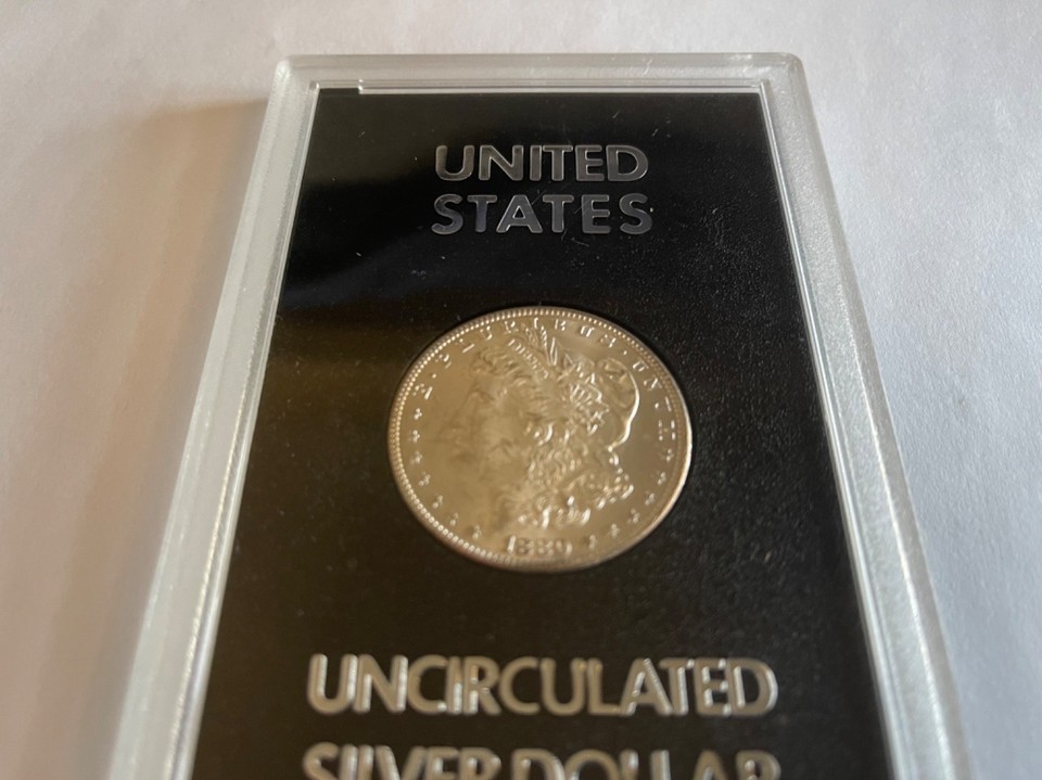RARE CH BU 1880 S MORGAN SILVER DOLLAR GSA HOARD CHOICE UNCIRCULATED ...