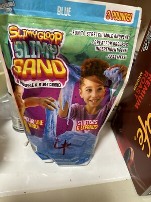 Blue SlimyGloop SlimySand Stretchable Moldable 3 Lb Bag | eBay