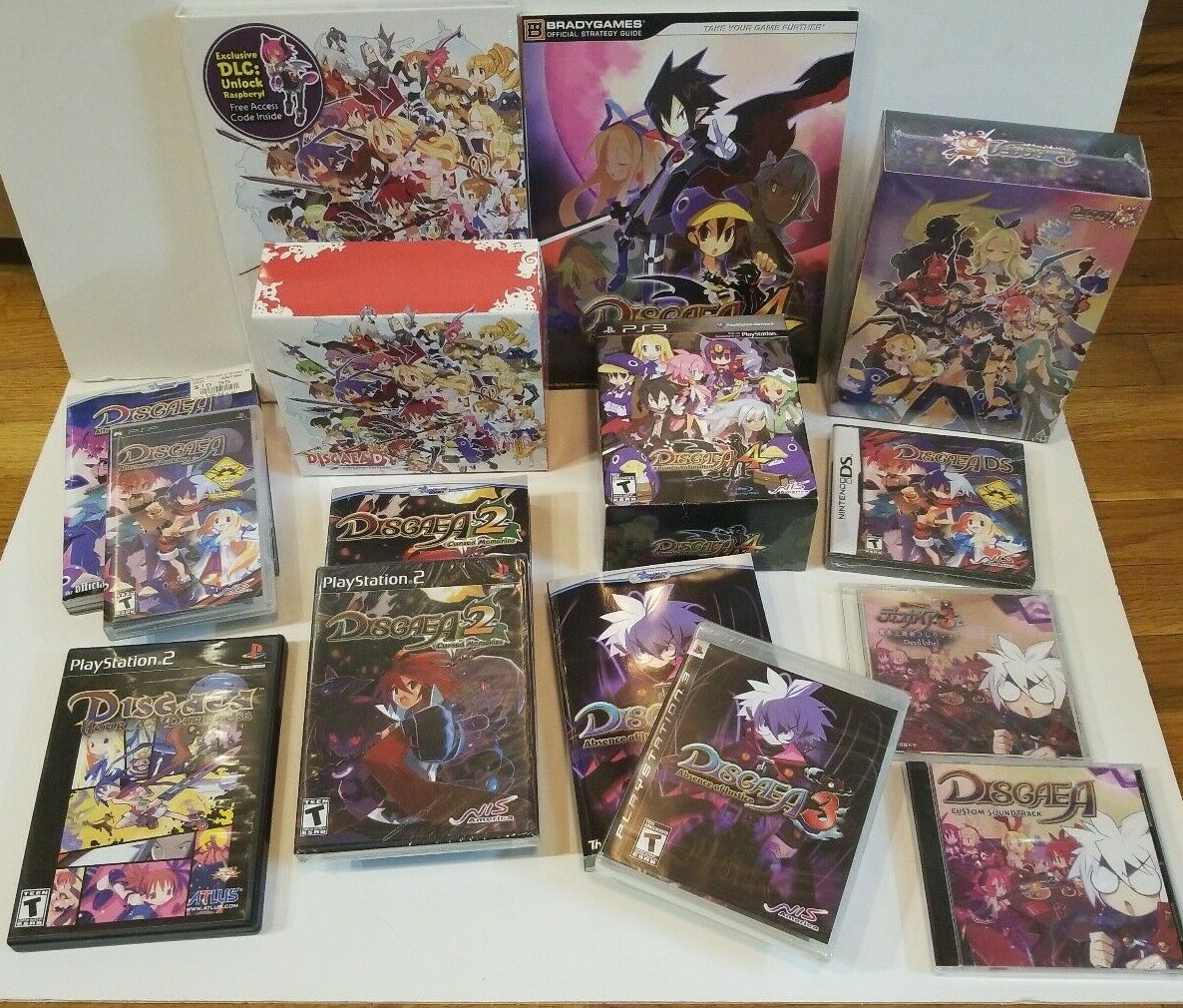 DISGAEA LOT - 1 2 3 4 5 D2 (PS2, PS3, PSP, DS) + Strategy Guides, CD ...