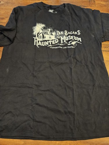 ZAK BAGANS HAUNTED MUSEUM DOWNTOWN LAS VEGAS TEE T SHIRT Mens L Goth ...