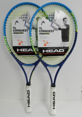 2 New Head Ti Conquest Tennis Racquets 4 3/8-3 | eBay
