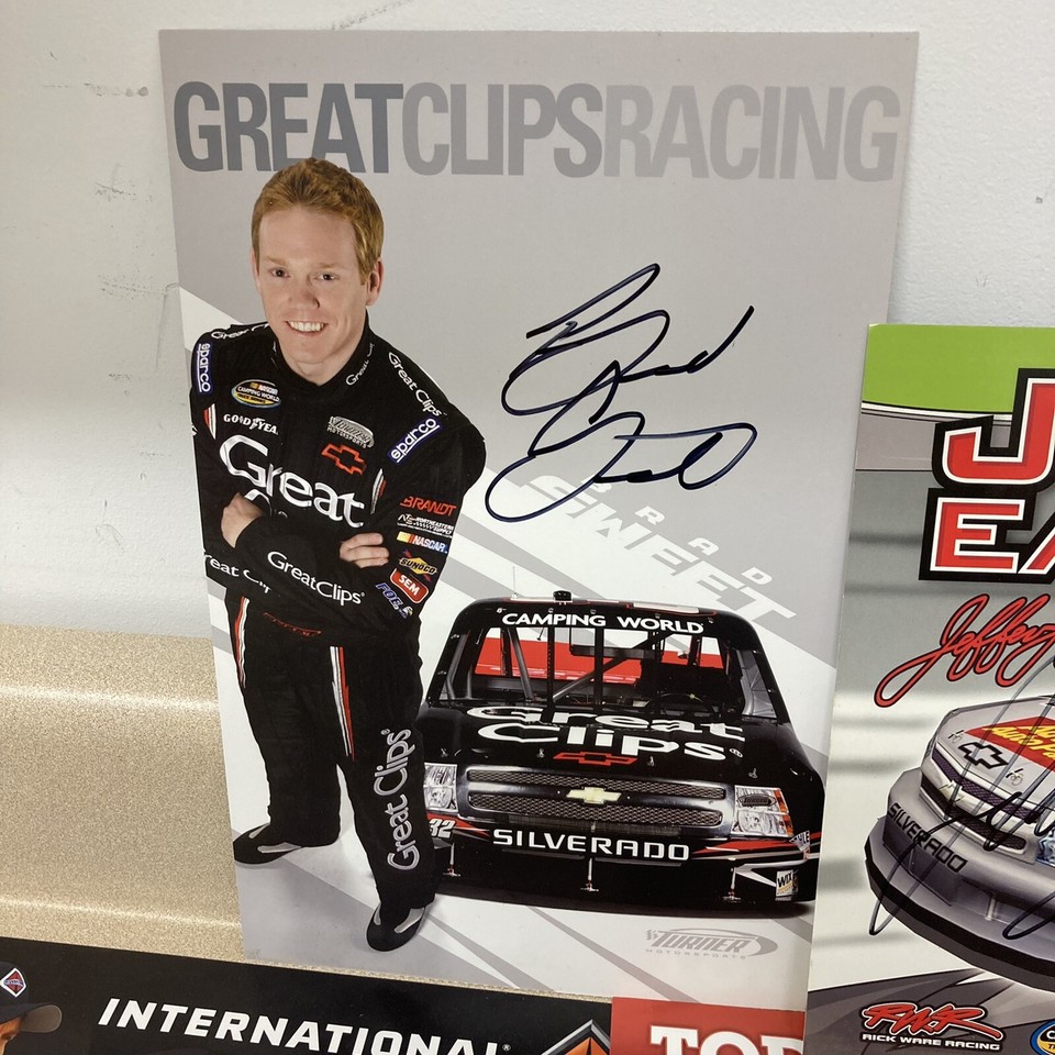 Lot Of 12 Signed Nascar Drivers Racing Promotional Pictures Plus Others ...