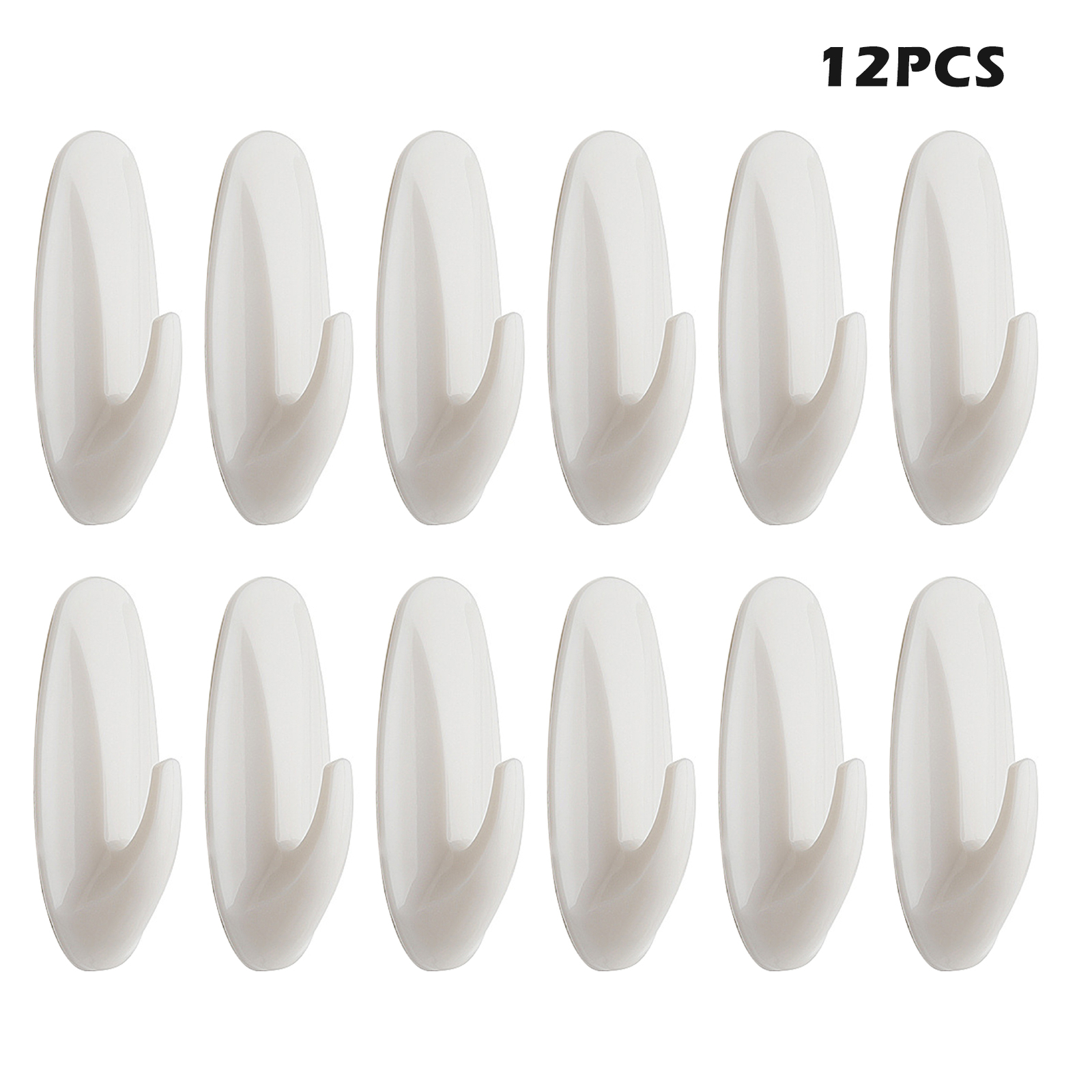 12pcs SelfHat Key Clothes DIY Oblong Shape Universal Wall Hook Hanging ...