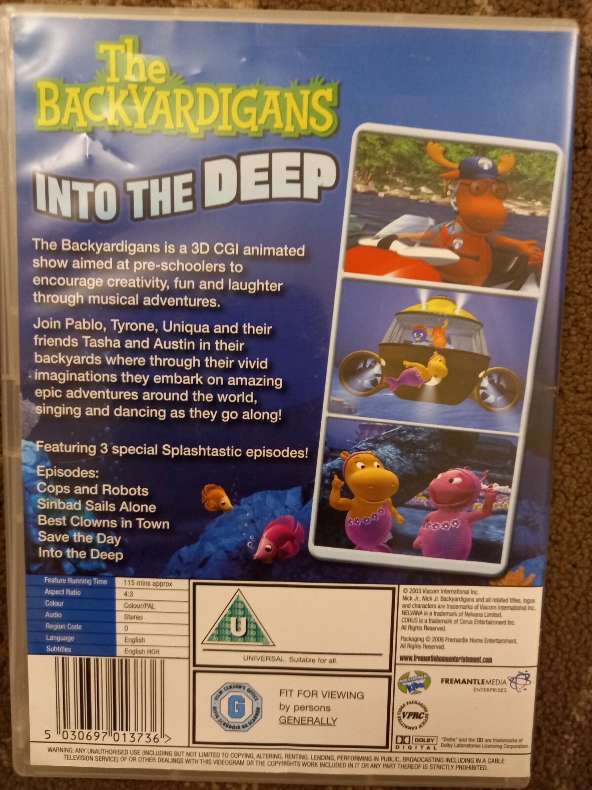 BACKYARDIGANS INTO THE DEEP DVD KIDS 3 EPISODES | eBay UK