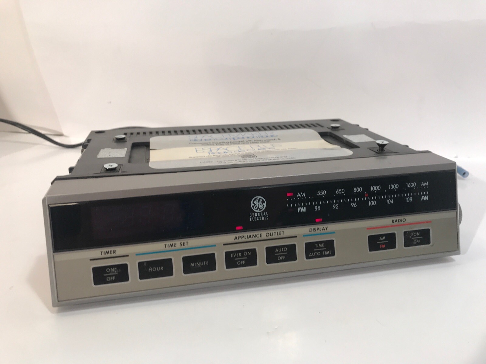 Vtg General Electric Spacemaker Kitchen Companion AM/FM Radio 7-4222 W ...