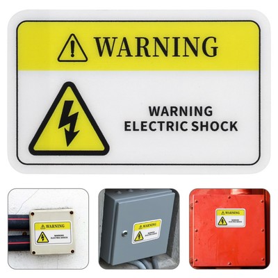 10 Pcs Warning Electric Shocks Decals Slogan Stickers Labels for | eBay ...