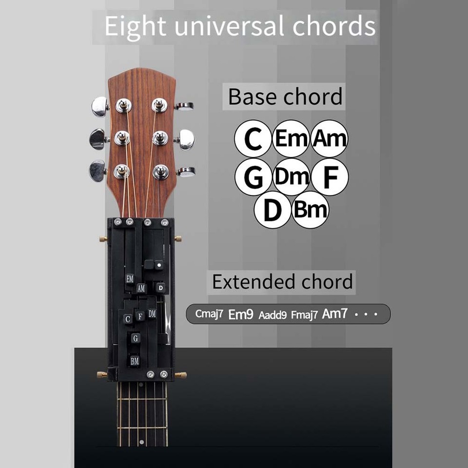 Guitar Learn Aid Tool with 16 Chords,Guitar Chord Trainer Folk ...