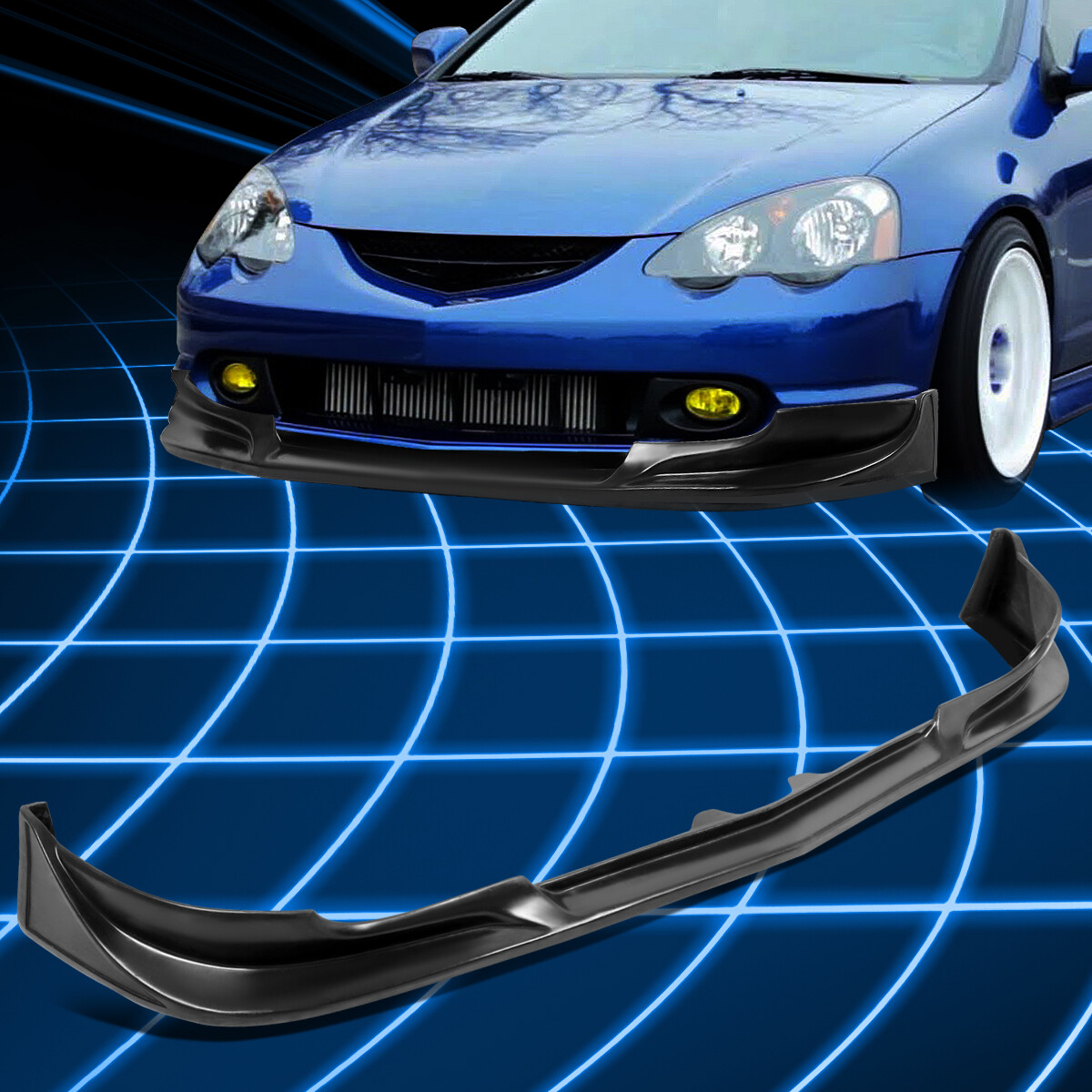 For 02-04 Acura RSX C-West Style Paintable PU Front Bumper Lip Spoiler ...