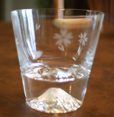 Edo Glass Craftsmen Handmade Sakura Mt Fuji Beautiful Tajima Glass ...