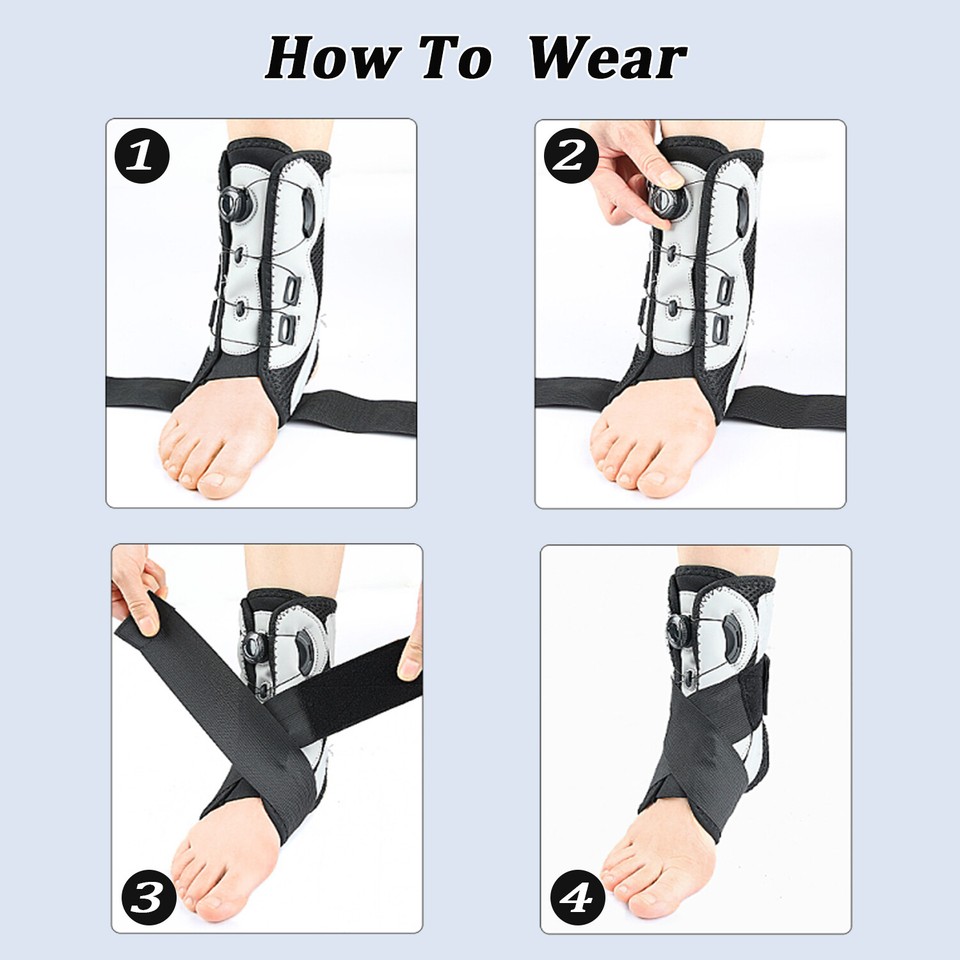 Foot Drop Ankle Brace Splint Orthotics Fracture Sprain Metal Support ...