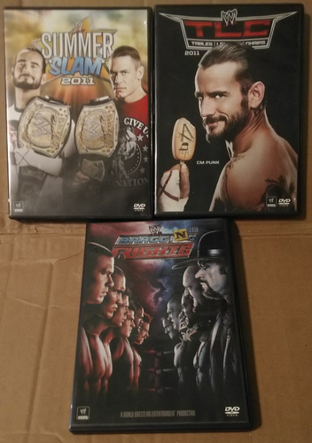 3 DVD LOT WWE Bragging Rights 2010 +Tables Ladders Chairs TLC +Summer ...
