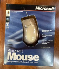 Vintage Boxed MS Microsoft 2 Button Serial Mouse for Windows 3.1 95 Dos ...
