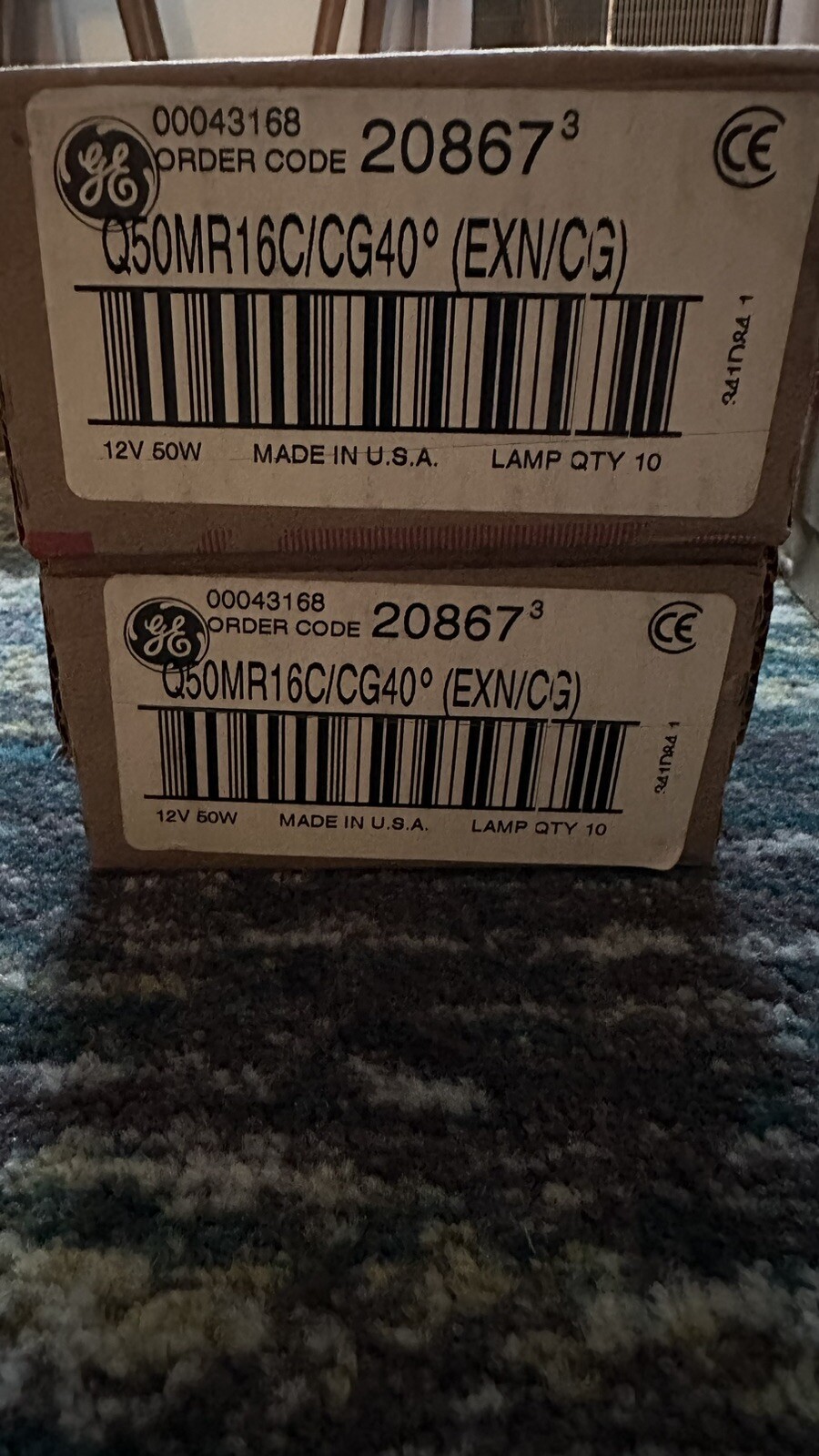 20PK GE Precise G44 Long Life Lamp/Bulb EXN/CG 20867 Q50MR16C/CG40 ...
