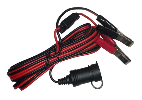 12V Battery Clips Cigarette Lighter Socket Adapter 12ft Cable Extension ...