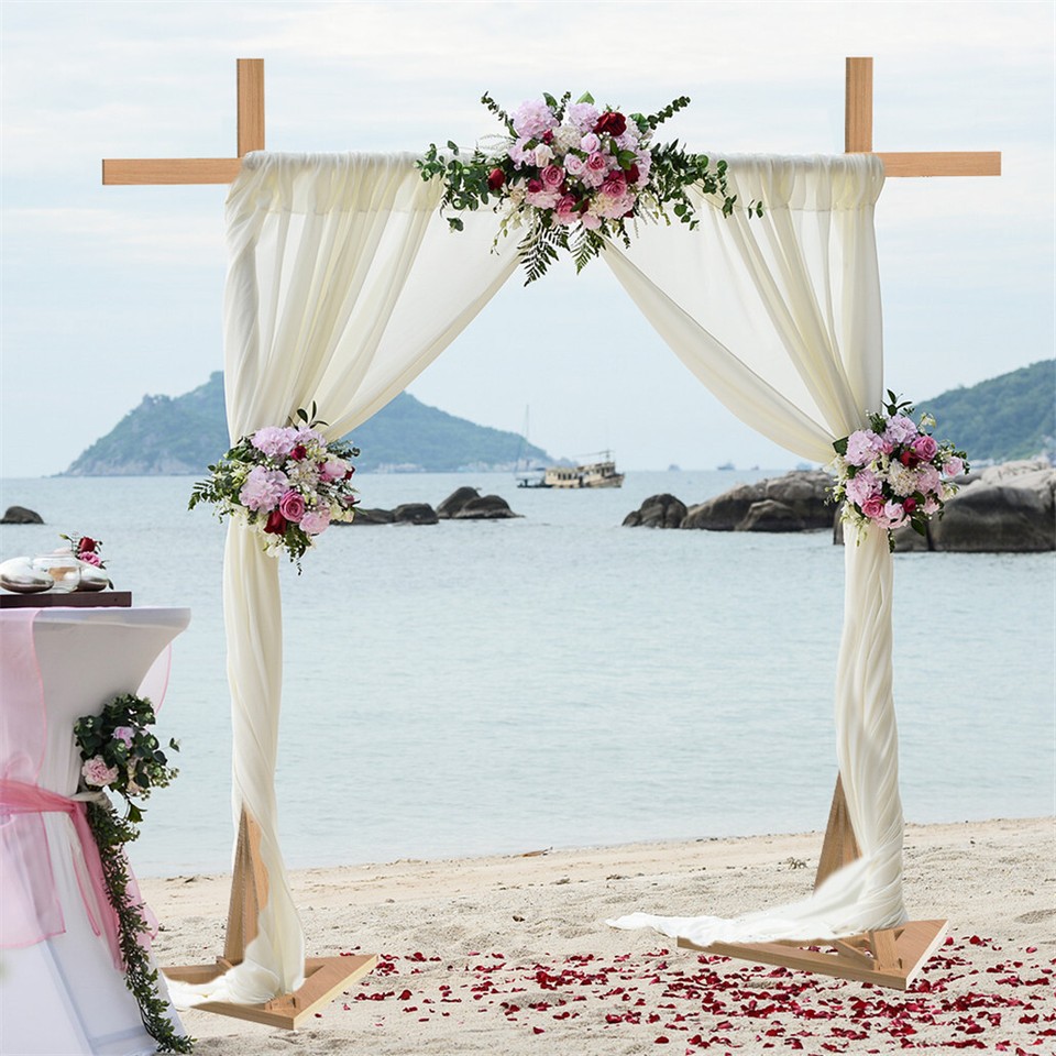 Wisfor 10ft Wood Wedding Stand Backdrop Frame Arch Door Garden Frower ...