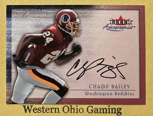 2000 Fleer Tradition Champ Bailey Autographics Autograph Card | eBay