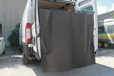 Camper Van Rear Door Shower Privacy Curtain System - Promaster Transit ...