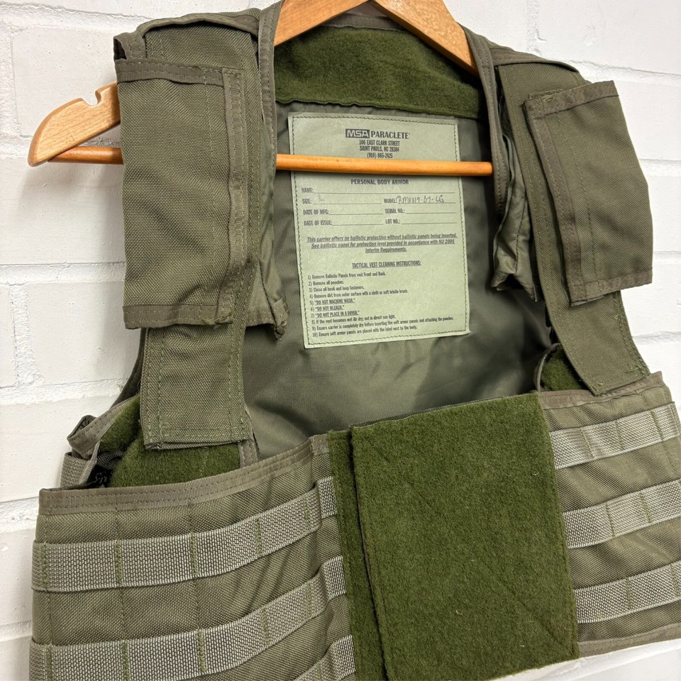 MSA Paraclete Vest, Green Khaki Camo Body Armour Cover , British ...