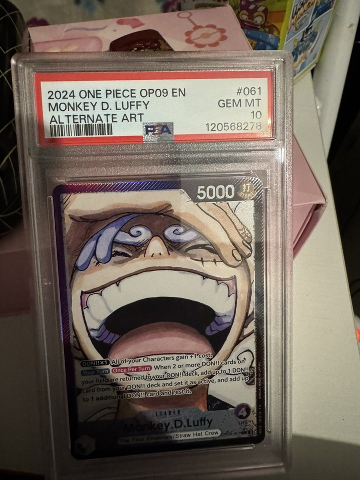 PSA 10 MINT ENGLISH ONE PIECE 2024 Monkey D. Luffy OP09-061 ALTERNATE ...