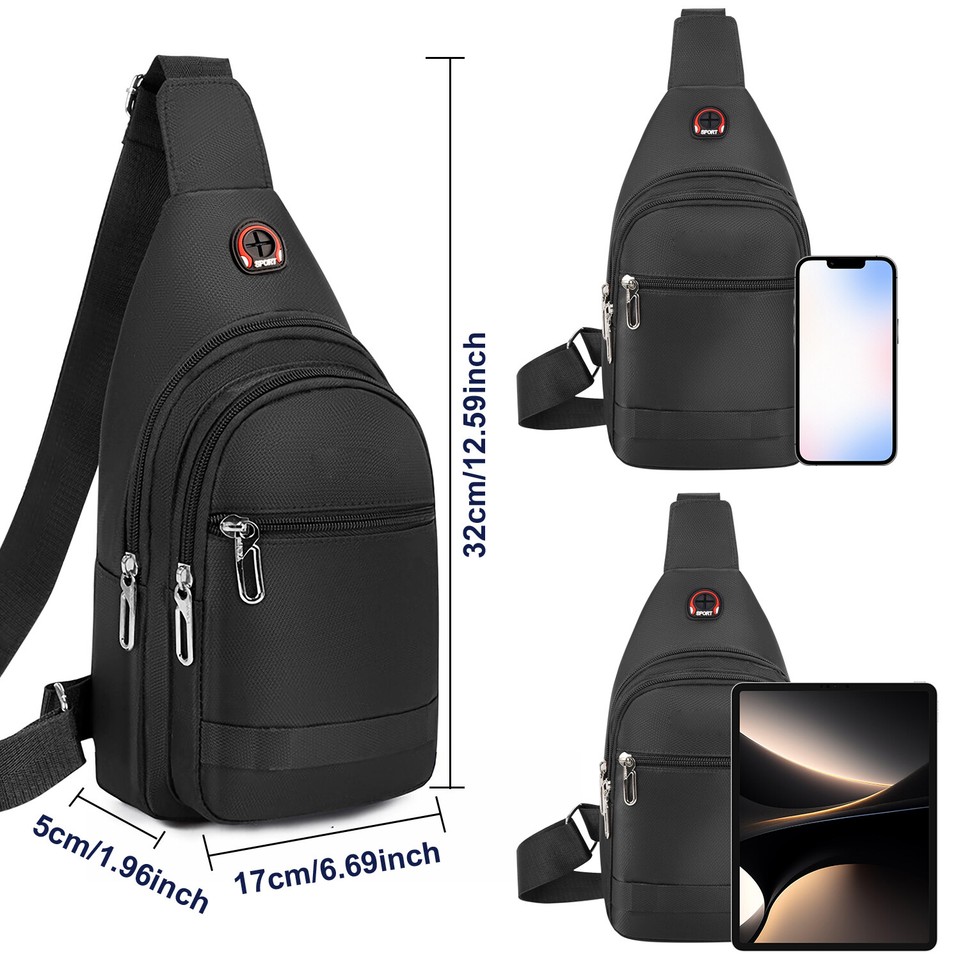 Men Women Sports Sling Bag Chest Fanny Packs Cross Body Travel Shoulder ...