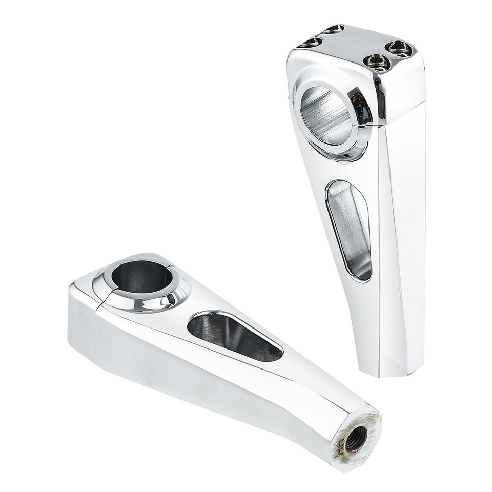 Chrome 4" Handlebar Riser Fit For Harley Yamaha V-Star 650 1100 C2 1 ...