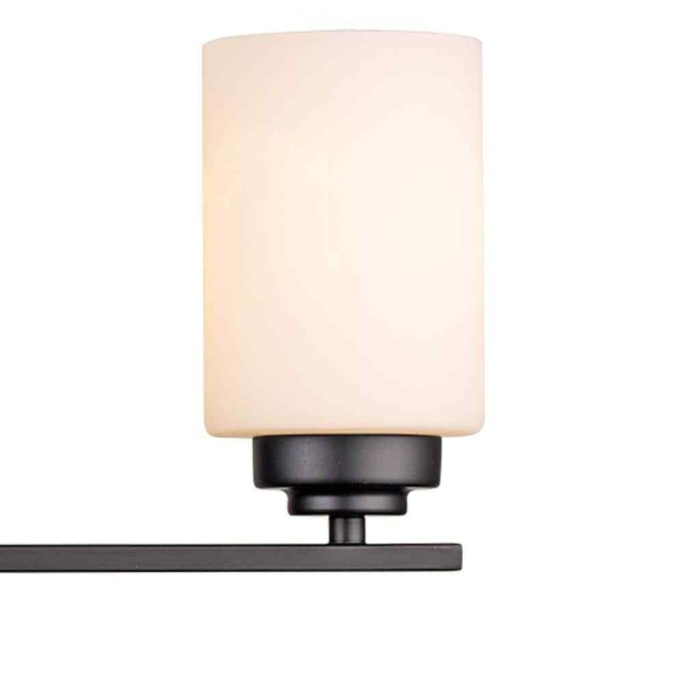 Bel Air Lighting Mod Pod 31.25 in. 4-Light Black Bathroom Vanity Light ...