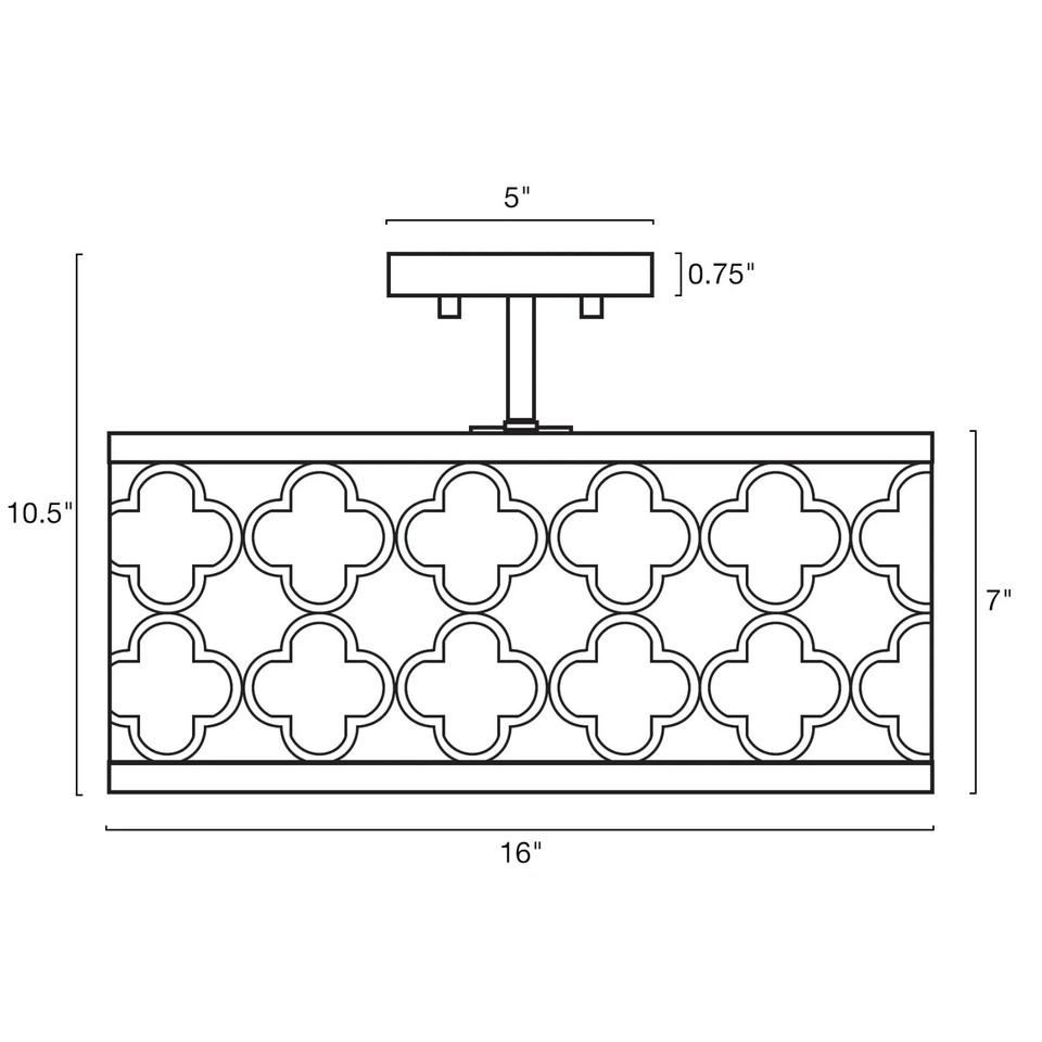Kira Home Sutton 16" 3-Light Modern Semi-Flush Mount Ceiling Light ...