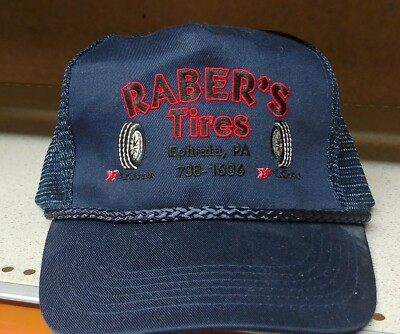 Raber's Tires Snapback Mesh Back Trucker Rope Hat - Ephrata PA | eBay
