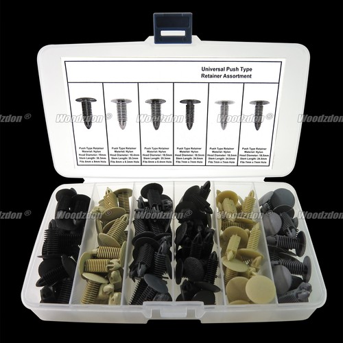 103 Automotive Clips Push Type Fasteners Plastic Retainer Assortment | eBay