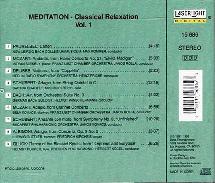 Meditation - Classical Relaxation - Vol 1 ~ Various ~ Classical ~ CD ...