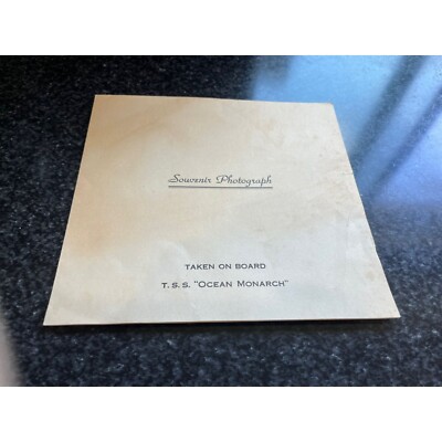 Vintage 1954 T.S.S. Ocean Monarch Cruise Ship Souvenir Photograph New ...