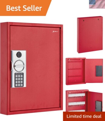 Multi-Purpose Key Storage Box - 60 Hooks with Code Lock for Secure ...