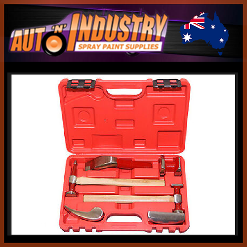 7 PCE QUALITY HAMMER & DOLLY PANELBEATING KIT AUTO BODY PANEL BEATING ...
