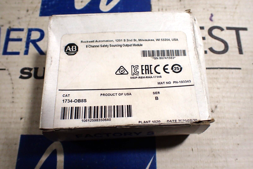 Allen Bradley 1734-OB8S Series B 8 Channel Safety Sourcing Output ...