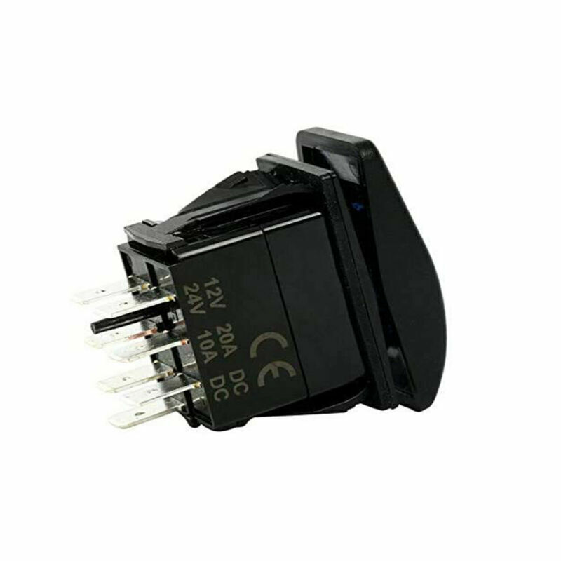 2 Pack 12V 20A On-Off-On 2 Position Boat DPDT 7 Pin Rocker Switch Blue ...