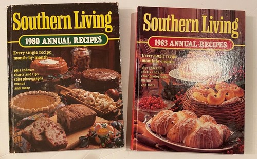 Vtg Southern Living 1980 & 1983 Ann. Recipes Cookbooks:700+ Pgs Recipes ...