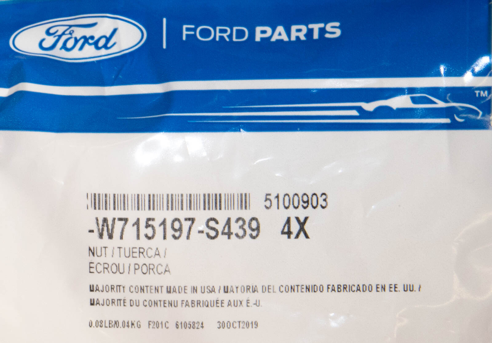 NEW OEM 13-24 Ford Bumper Lamp Bracket Mount Nuts FOUR Clips Rubber ...