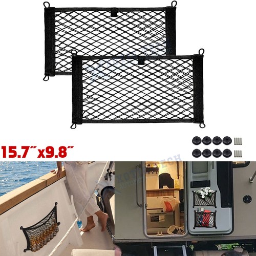 RV Boat Minivan Car Small Cargo Net Pocket Trunk Side Elastic Storage ...
