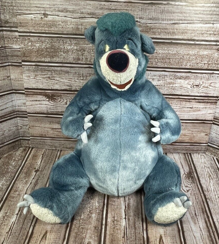 DISNEY STORE The Jungle Book BALOO 15" Blue Plush Stuffed Animal Bear ...