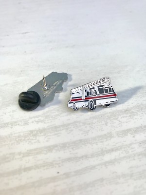 THIN RED LINE FIRE ENGINE FIREMAN FIREMEN FIREFIGHTER MOURNING BAND PIN ...