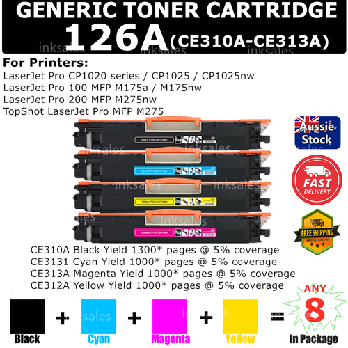 8x Any CE310A CE311A CE312A CE313A 126A Toner HP Laserjet M275NW ...