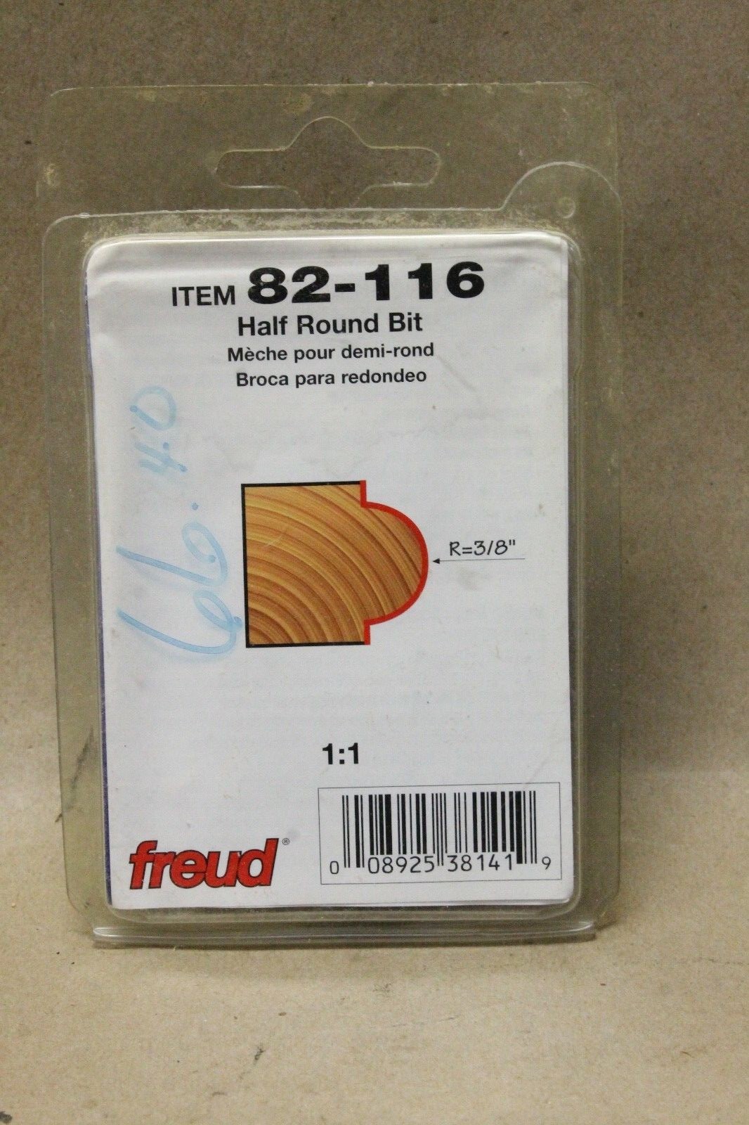Freud 82-116 3/8" Half Round Radius Bit 1/2" Shank | eBay