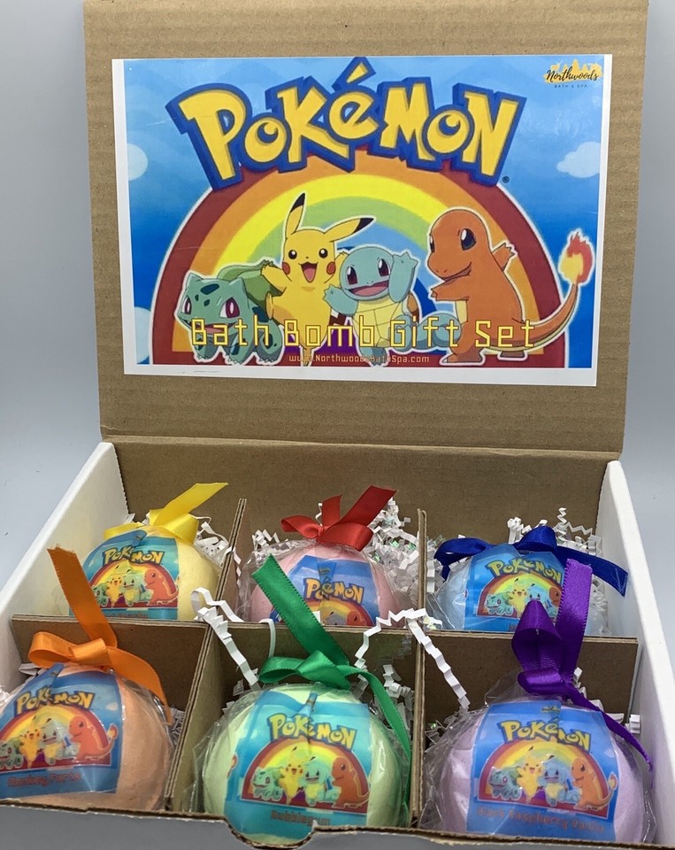 Jumbo Pokemon 6-pack XL 5.5 oz Bath Bomb Gift Set for Kids | eBay