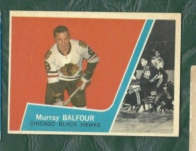 1963-64 Topps hockey card #35 Murray Balfour, Chicago Blackhawks EXMT+ ...