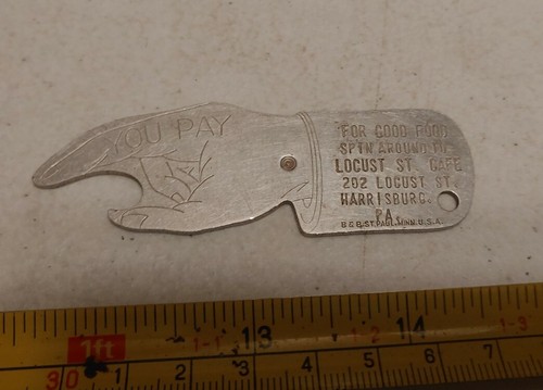 Vintage Locust St. Street Cafe Harrisburg Advertising Spinner Bottle ...