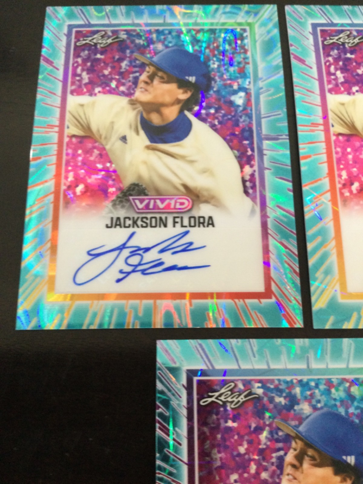Jackson Flora RARE 3x /10 Auto Lot UCSB Santa Barbara 2025 Vivid Leaf ...