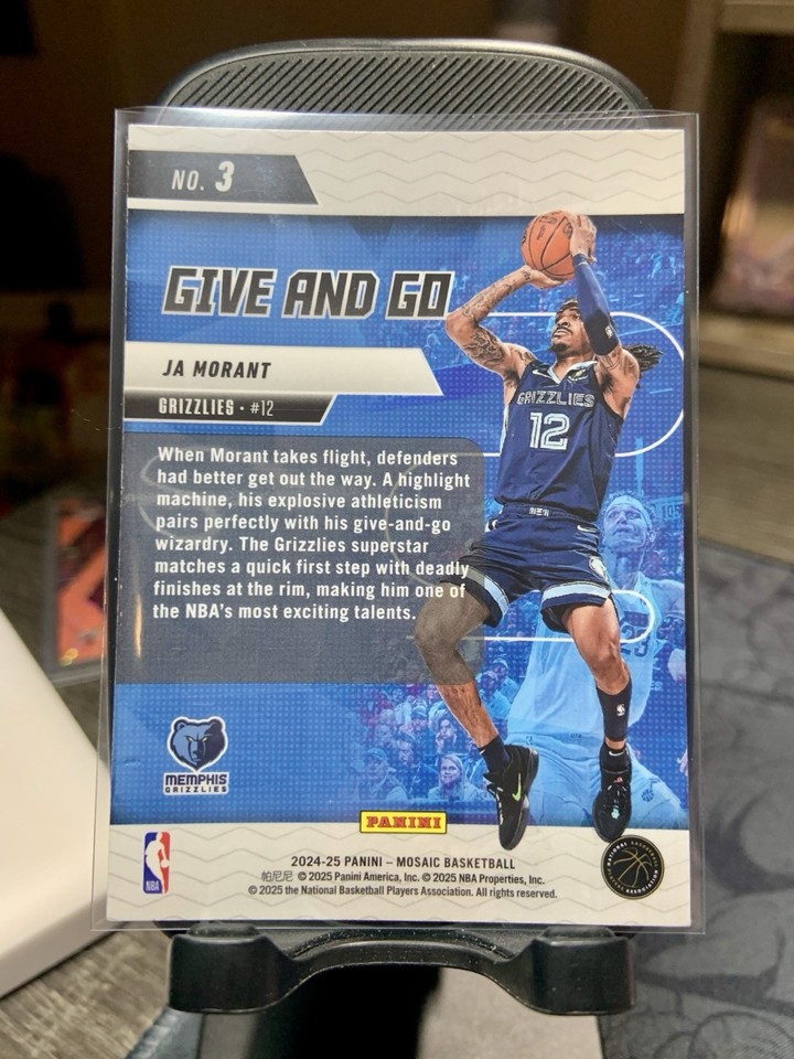 💥💥 2024-25 Panini Mosaic Basketball Ja Morant Give And Go #3 ...
