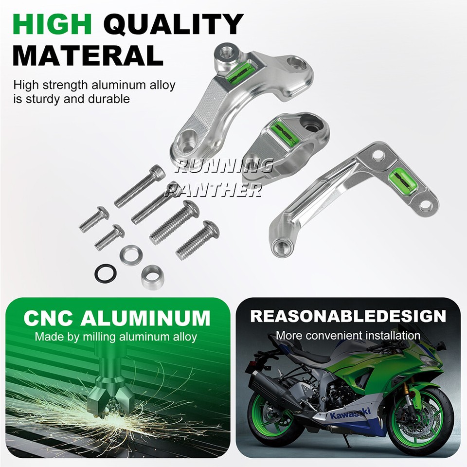 For Kawasaki ZX6R ZX-6R Stabilizer Steering Damper Diretional Bracket ...